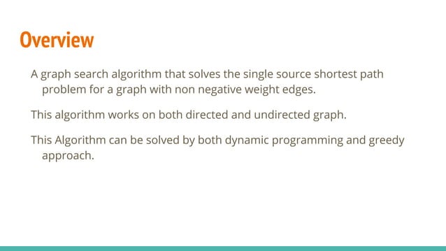 Dijkstra algorithm a dynammic programming approach | PPT