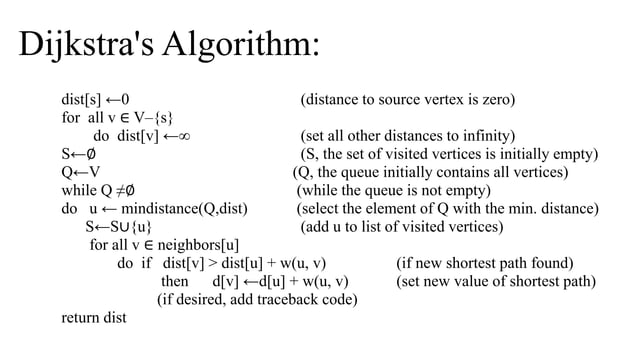 Greedy Algorithm-Dijkstra's algo | PPTX