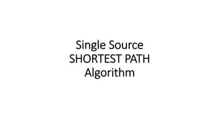 Dijkstra's algorithm Simulation Graph and Table | PPT