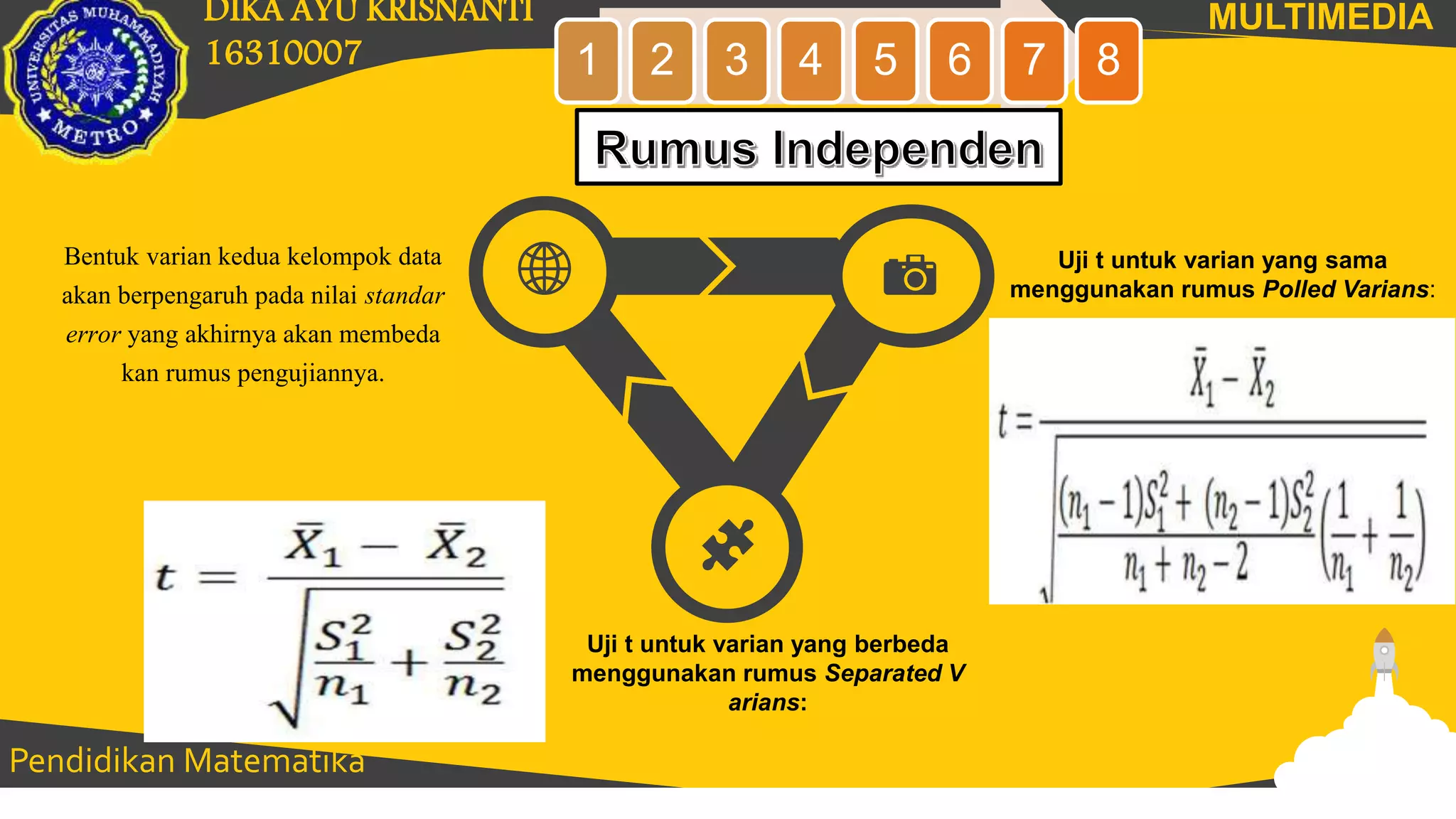 UJI T BERPASANGAN DAN INDEPENDEN | PPTX