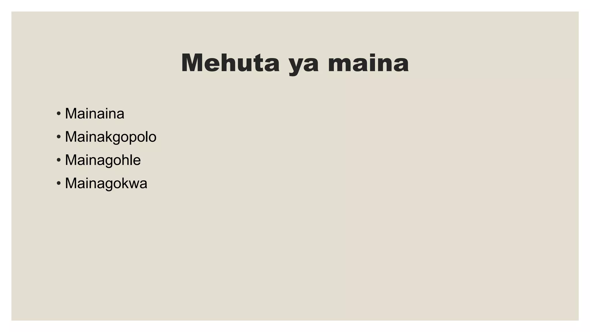 Maina le mehuta ya maina (Nouns and types of nouns) | PPTX