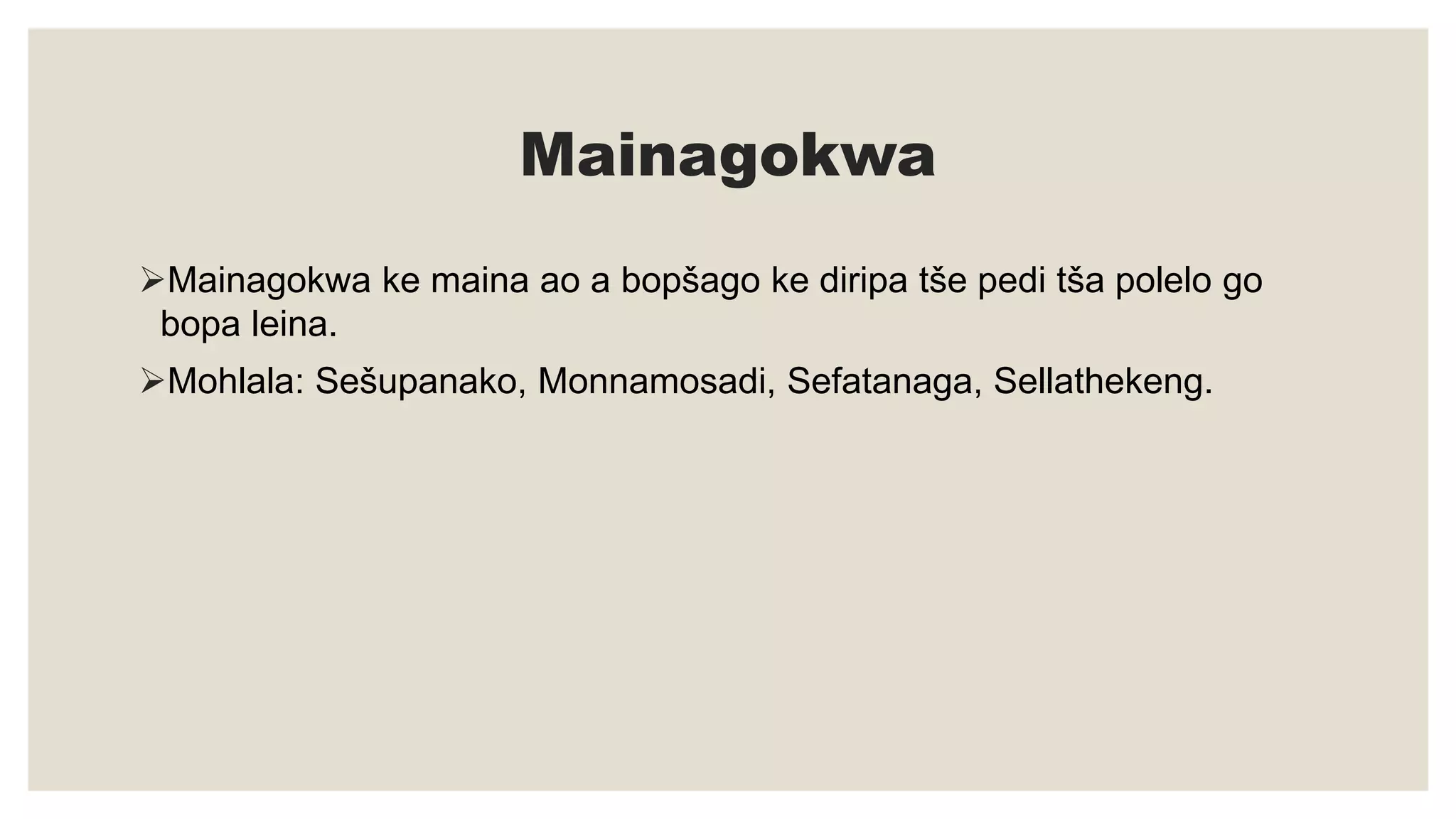 Maina le mehuta ya maina (Nouns and types of nouns) | PPTX