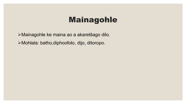 Maina le mehuta ya maina (Nouns and types of nouns) | PPTX