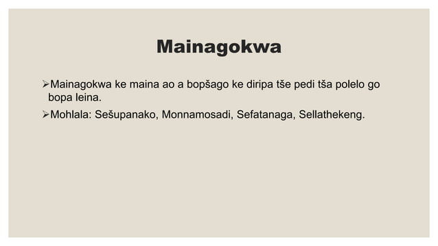 Maina le mehuta ya maina (Nouns and types of nouns) | PPTX