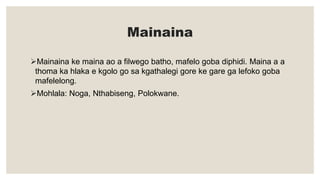 Maina le mehuta ya maina (Nouns and types of nouns) | PPT