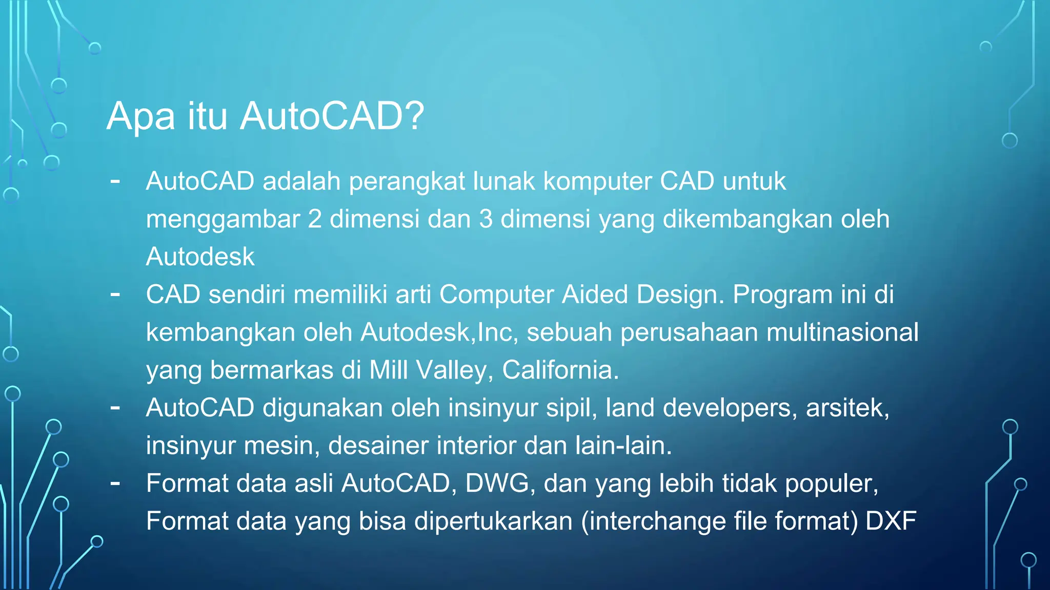 Diklat AUTOCAD MAP dasdsadasfsgffdgvdfggsd | PPTX