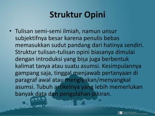 Latihan dasar Menulis Opini | PPTX