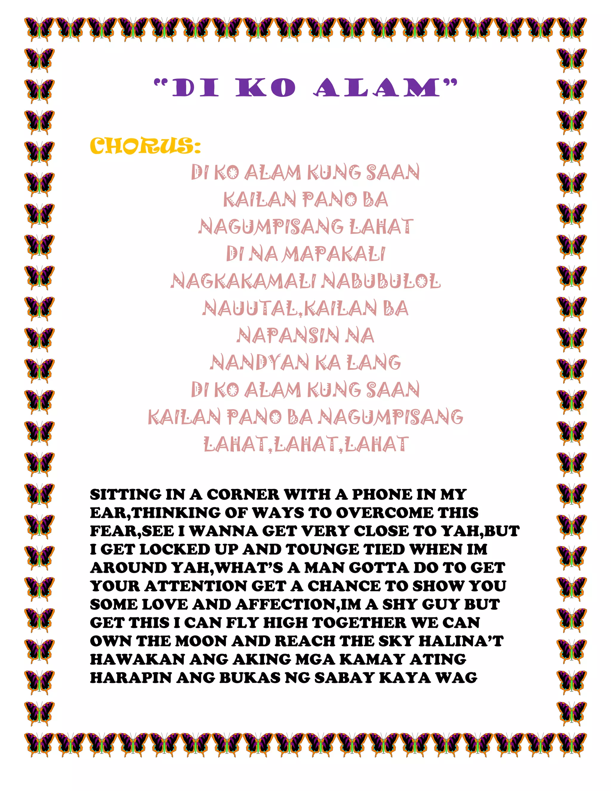 Di ko alam | DOCX
