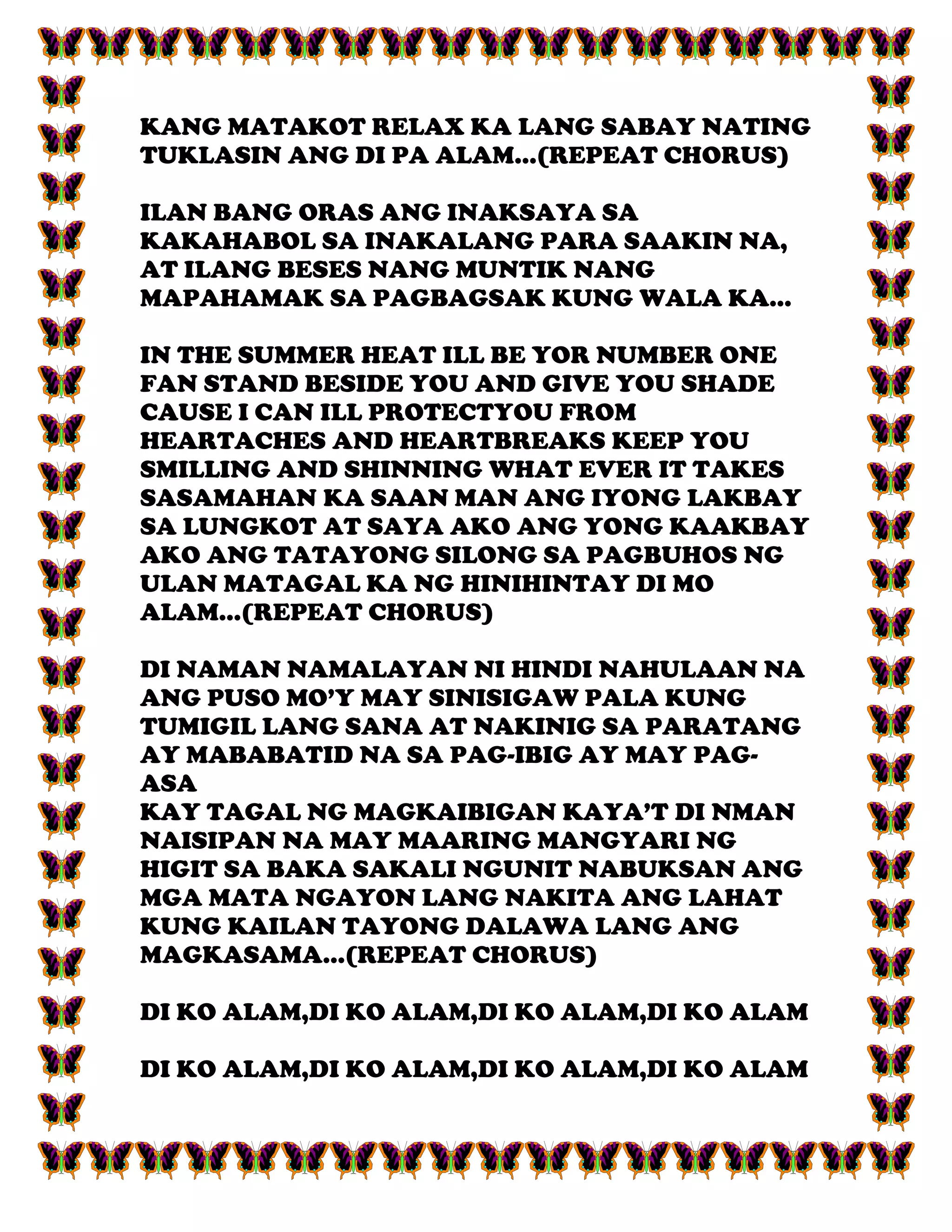 Di ko alam | DOCX