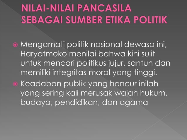 Dikpan (pancasila sebagai etika politik) | PPT