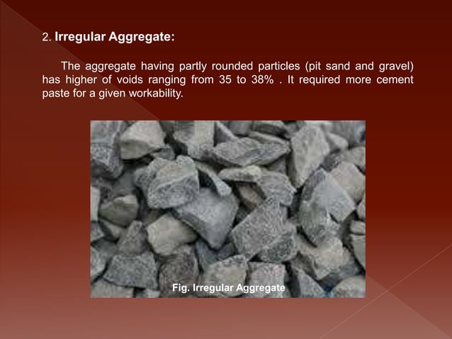 type of aggregate | PPTX | Civil Engineering Industry | Industries