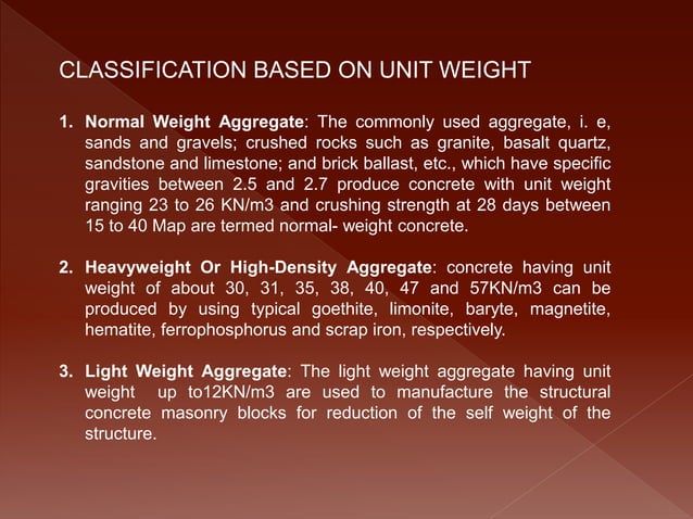 type of aggregate | PPTX | Civil Engineering Industry | Industries