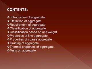 type of aggregate | PPTX