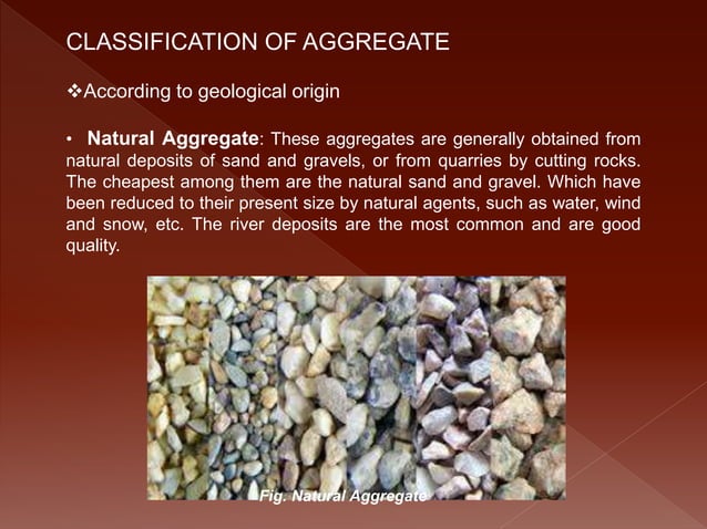 type of aggregate | PPTX | Civil Engineering Industry | Industries