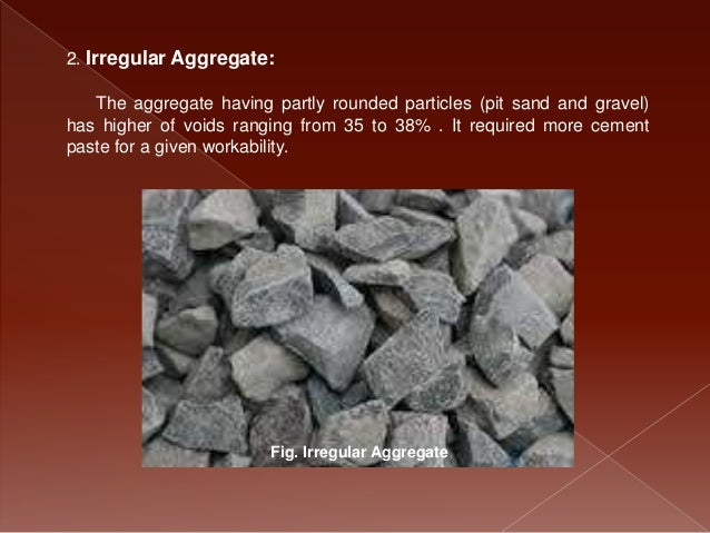 type of aggregate