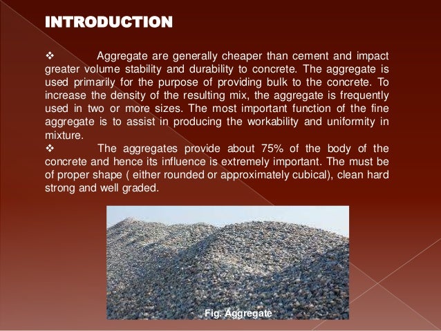 type of aggregate