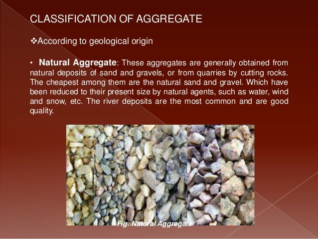type of aggregate