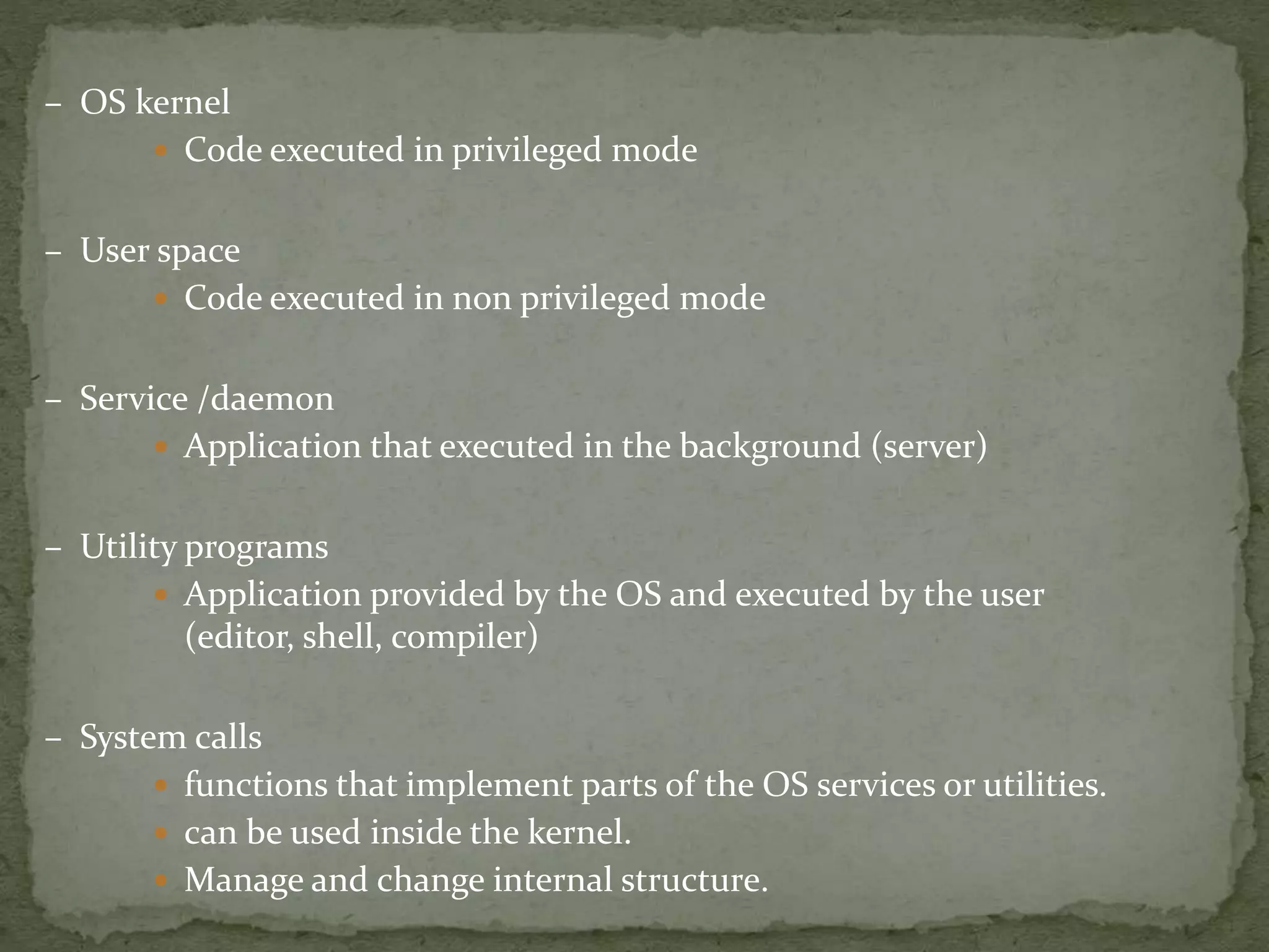 OPERATING SYSTEM ARCHITECTURE | PPT