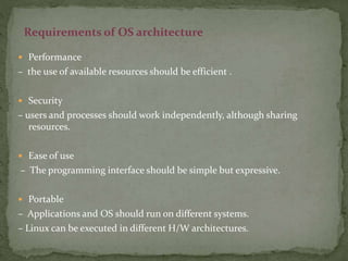 OPERATING SYSTEM ARCHITECTURE | PPT