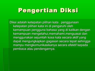 Diksi | PPT