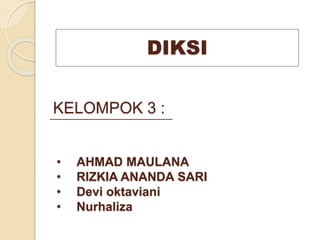 pilihan kata (diksi) | PPTX