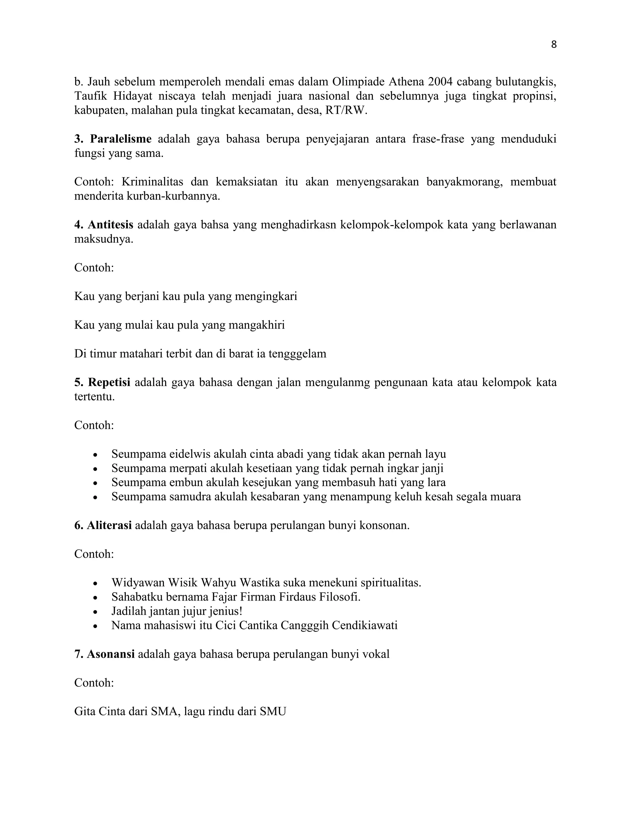 Diksi dan gaya bahasa | DOCX