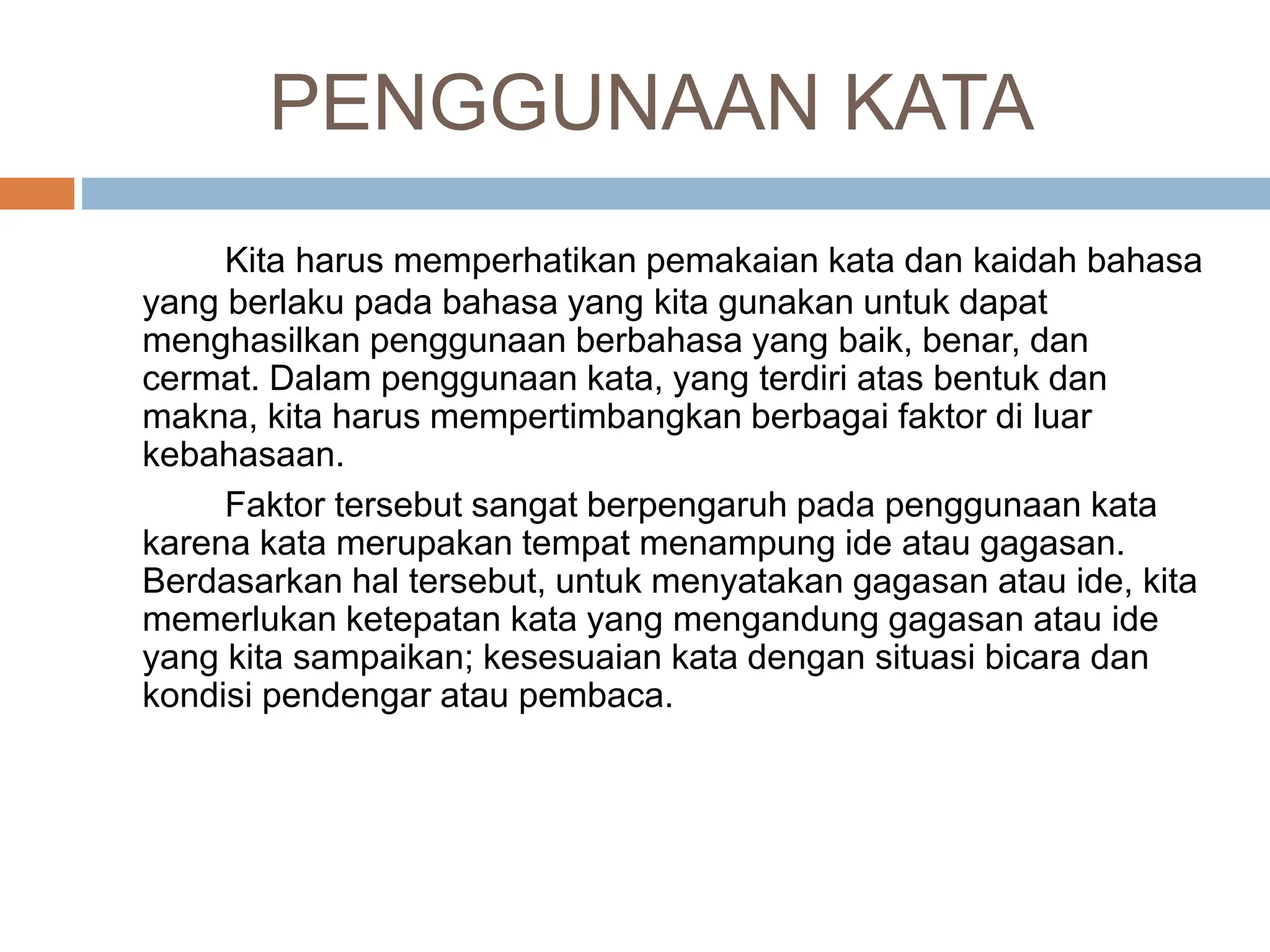 PPT PILIHAN KATA ATAU DIKSI (BAHASA INDONESIA) | PPT