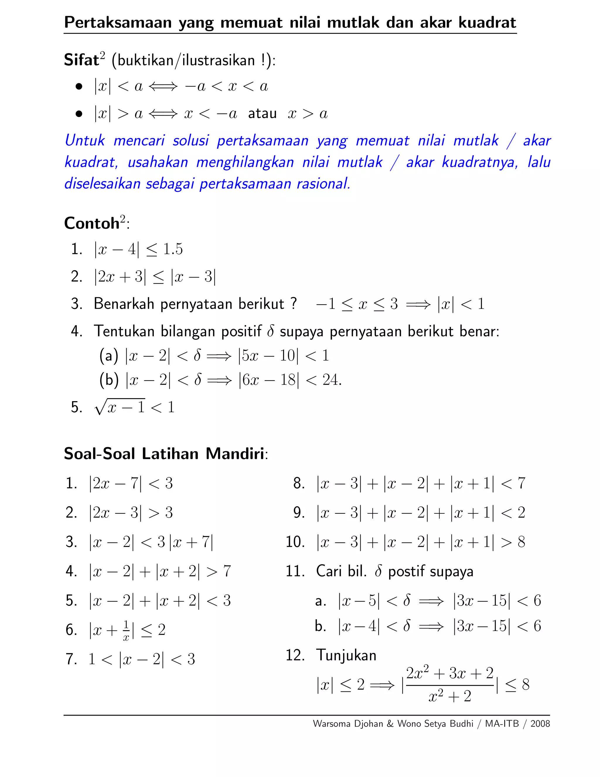 Diktat kalkulus 1 | PDF