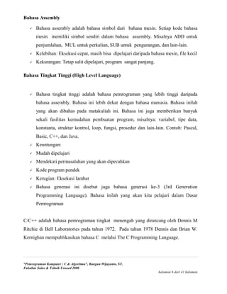 Diktat kuliah c | PDF