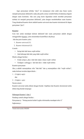 Diktat logika informatika unsoed | PDF