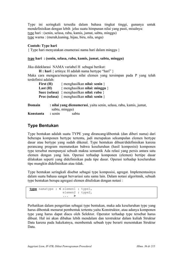 Diktat Prosedural Dasar Pemrograman draft | PDF