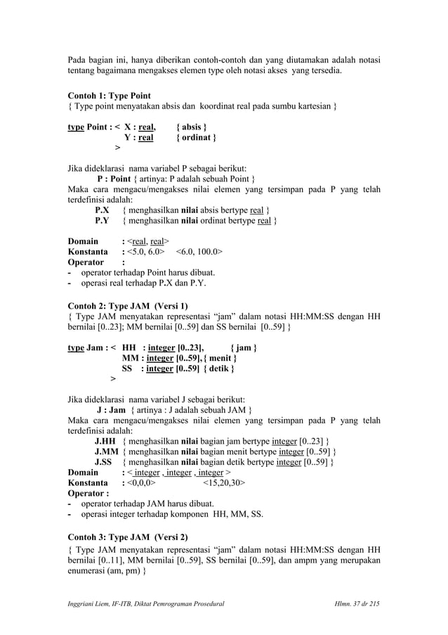 Diktat Prosedural Dasar Pemrograman draft | PDF