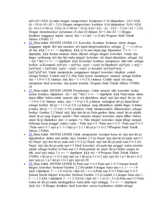 Diktat sistem linier | PDF