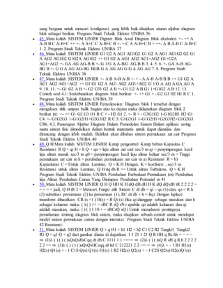 Diktat sistem linier | PDF