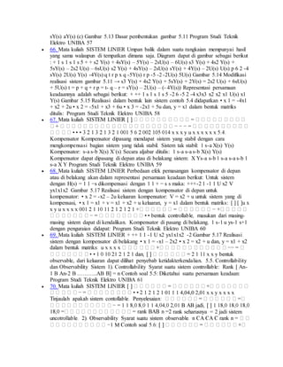 Diktat sistem linier | PDF