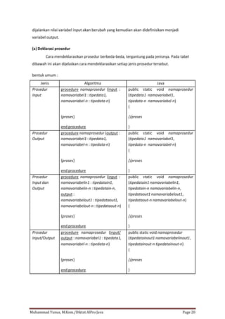 Diktat Algoritma Pemrograman Java | PDF