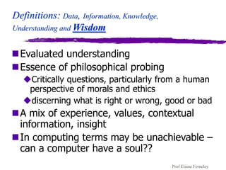 DIKW.ppt | Databases | Computer Software and Applications