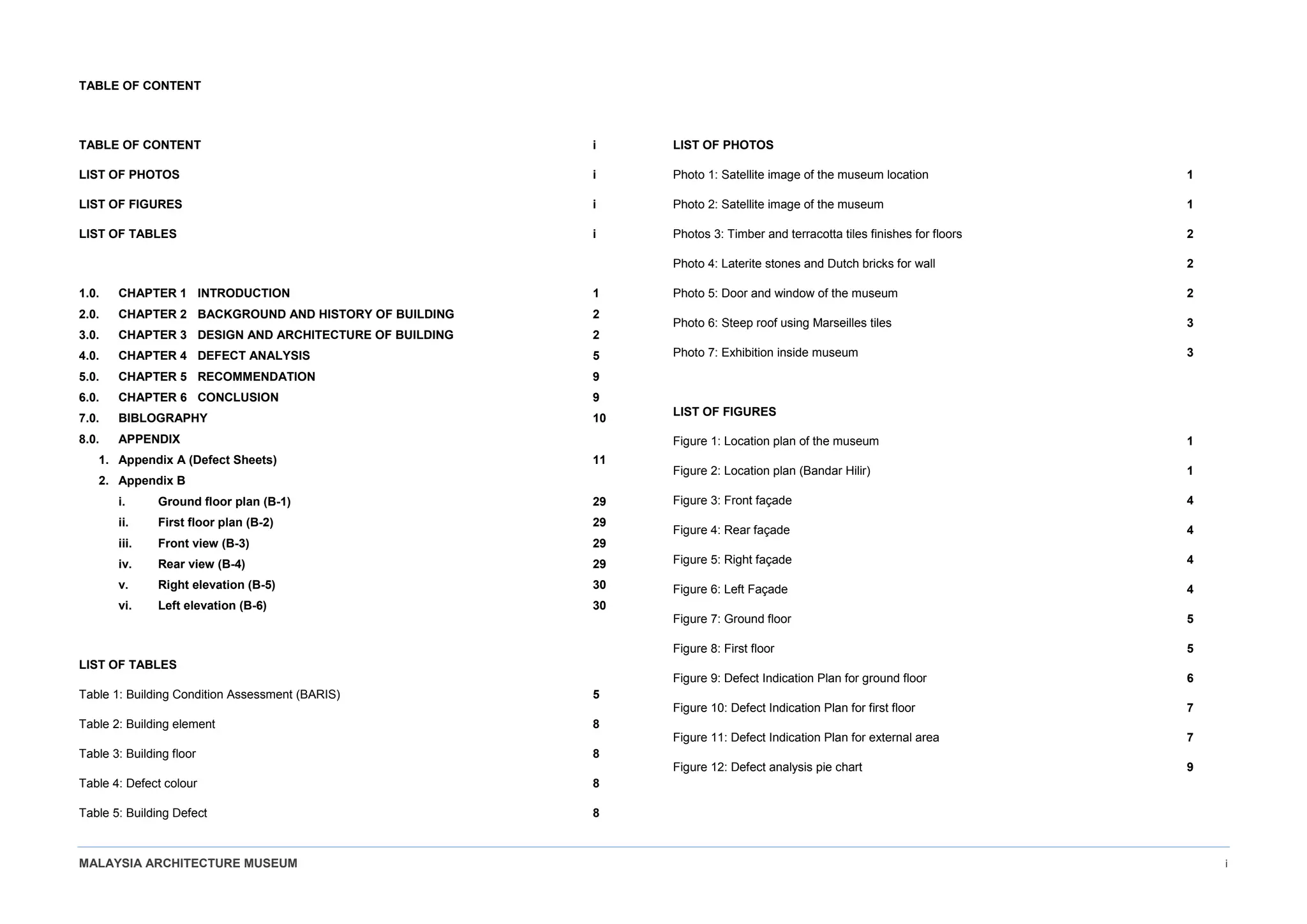 Architecture Museum Malacca Dilapidation Report | PDF