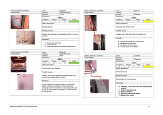 Architecture Museum Malacca Dilapidation Report | PDF