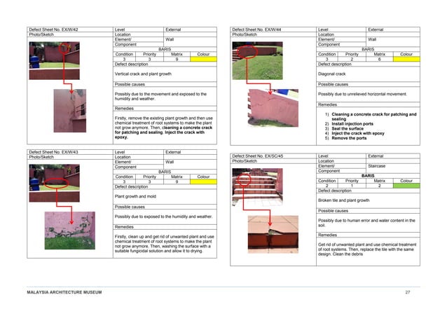 Architecture Museum Malacca Dilapidation Report | PDF | Civil ...