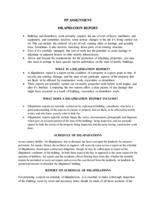 Dilapidation report | DOCX