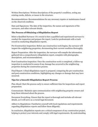 dilapidation reports | DOCX
