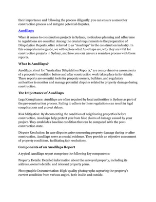 dilapidation reports | DOCX