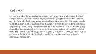 Transformasi Geometri SMA Global Prestasi (Andrew, XI SC 2) | PPT