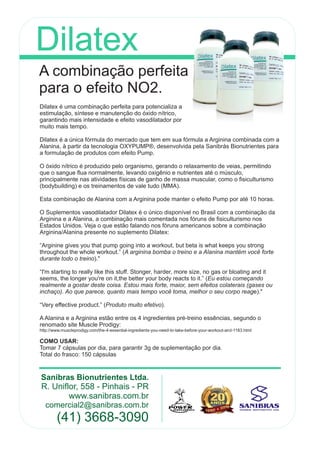 Dilatex suplemento no-pfd | PDF