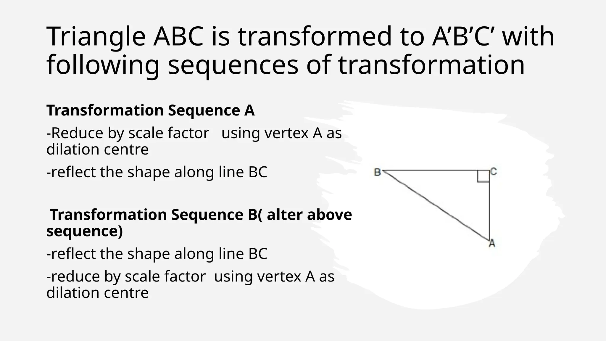 Dilation transformation for Class 8 geometry pptx | PPTX