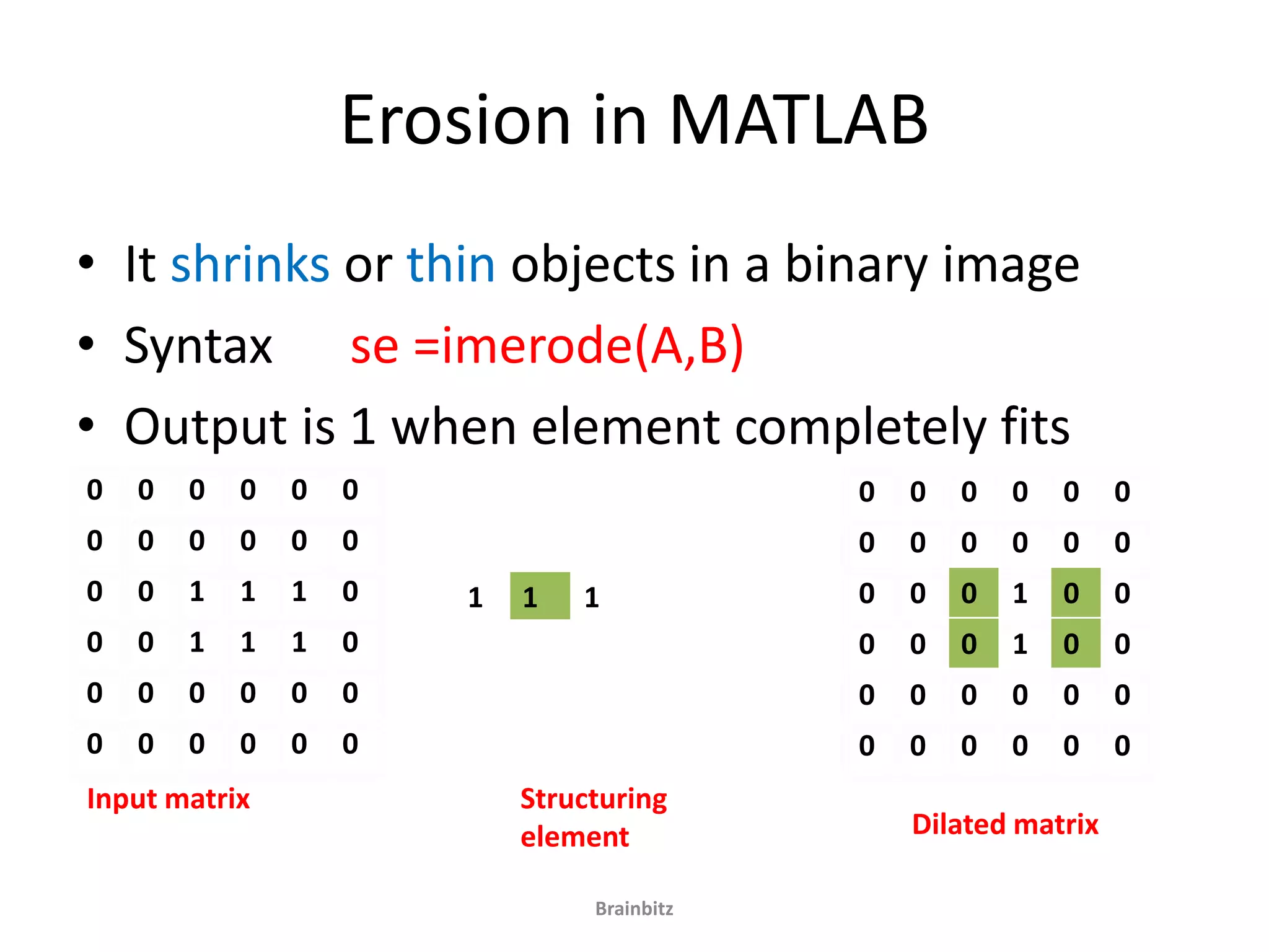 Dilation and erosion | PPTX