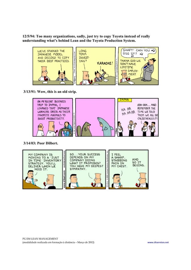 Dilbert cartoons on lean six sigma | PDF | Business | Business and Finance
