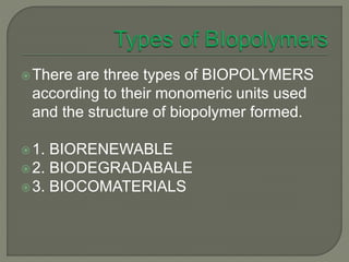 Dileep kumar banjare ; biopolymers | PPTX | Chemistry | Science