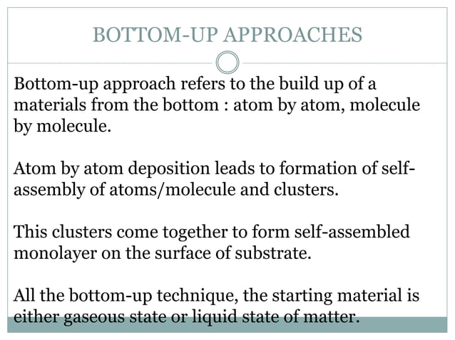 Top-Down and Bottom_Up Approches | PPTX | Physics | Science